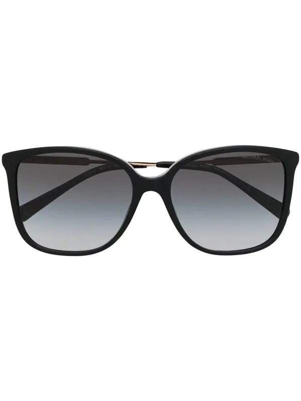 Michael Kors Logo-engraved Square-frame Sunglasses - Black