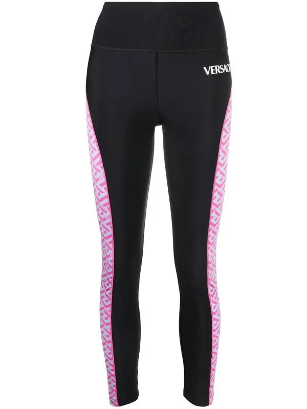 Versace La Greca High-waisted Leggings