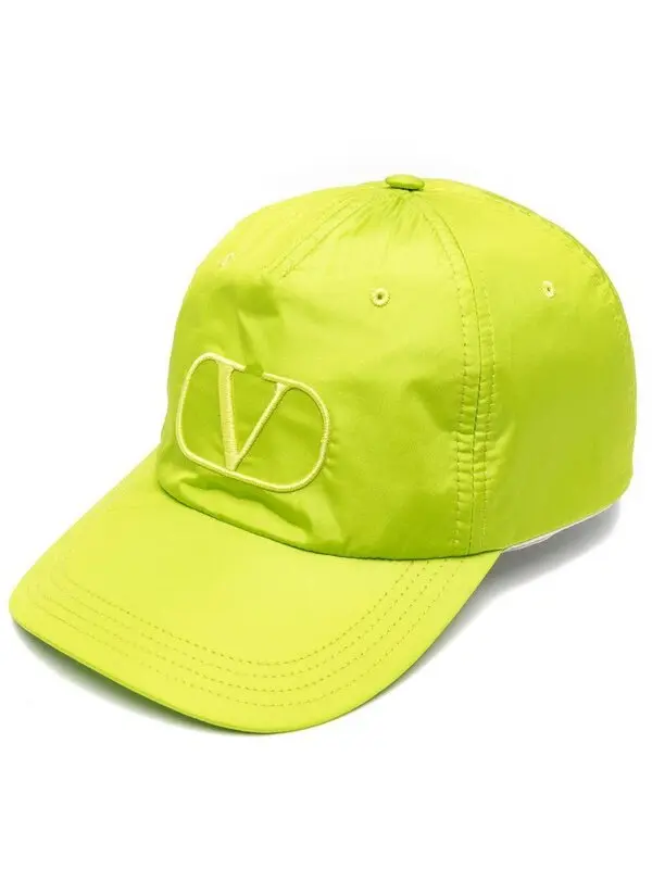 Valentino Garavani Embroidered-logo Silk Baseball Cap - Green