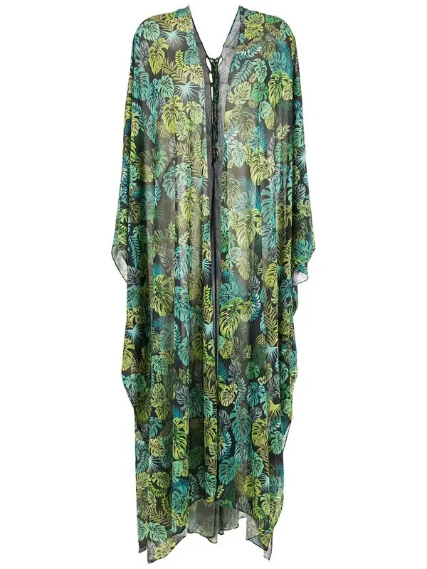 AMIR SLAMA Tropical Print Kaftan