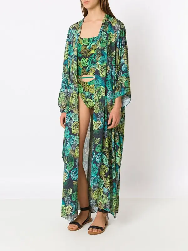 AMIR SLAMA Tropical Print Kaftan