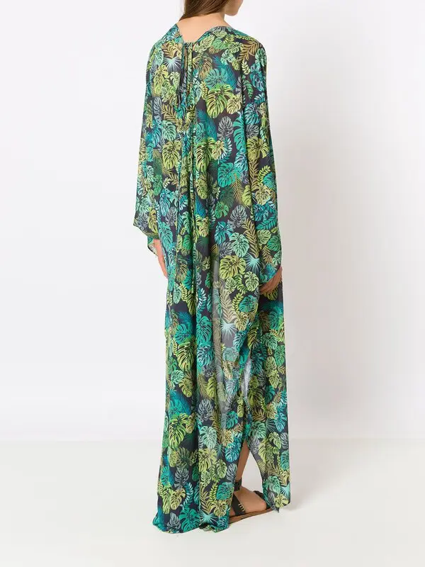 AMIR SLAMA Tropical Print Kaftan