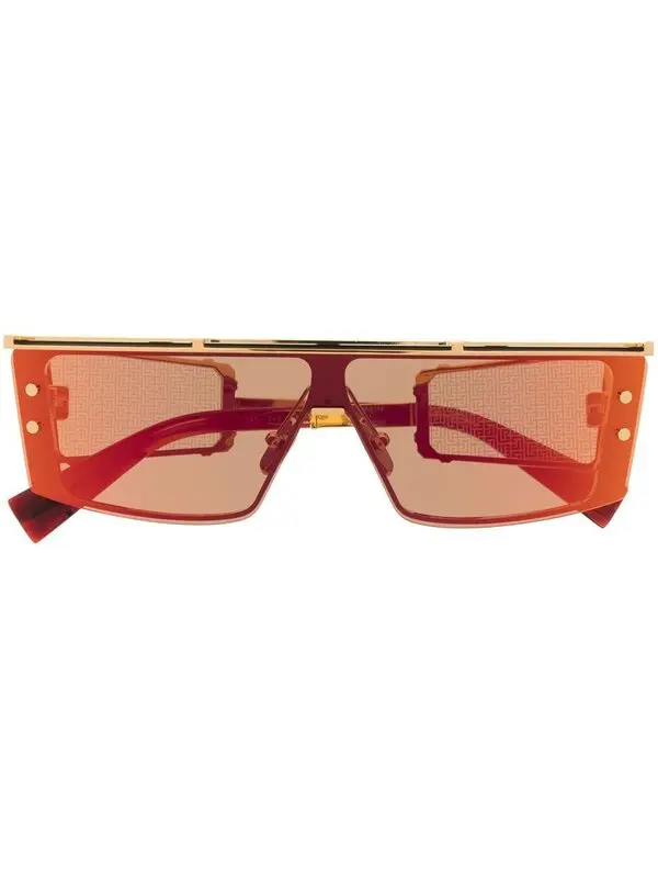 Balmain Square Frame Sunglasses - Gold