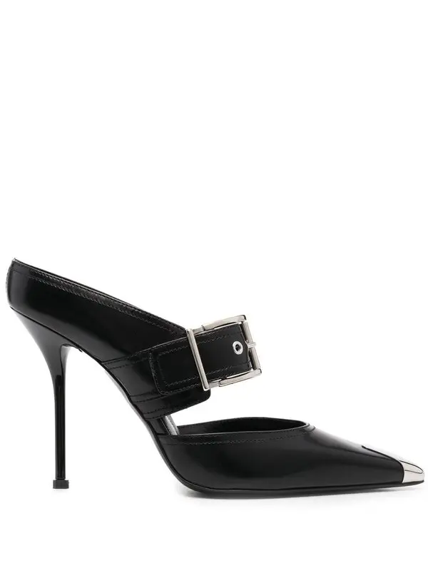 Alexander McQueen Leather Mules - Black