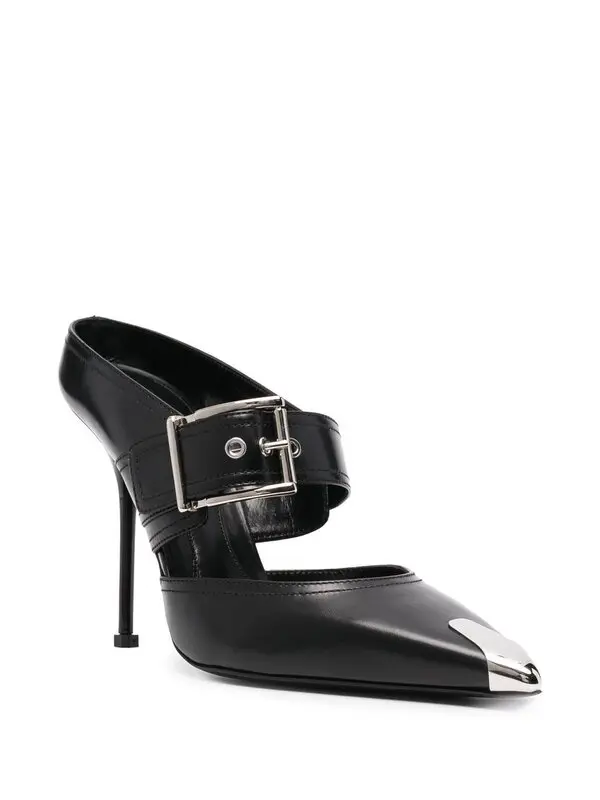 Alexander McQueen Leather Mules - Black