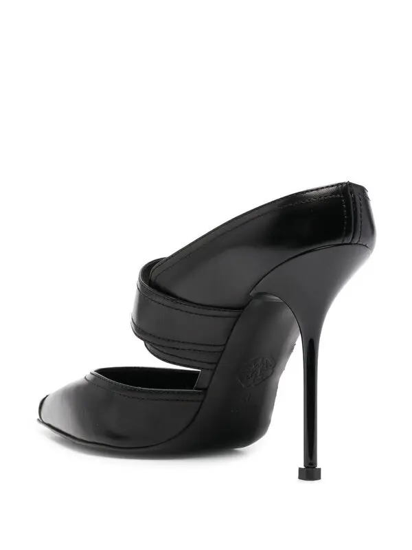 Alexander McQueen Leather Mules - Black