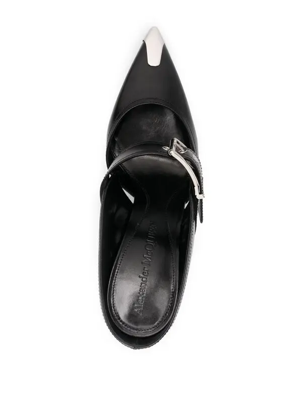 Alexander McQueen Leather Mules - Black