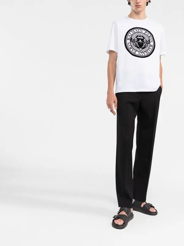 Balmain Logo-print Cotton T-shirt - White