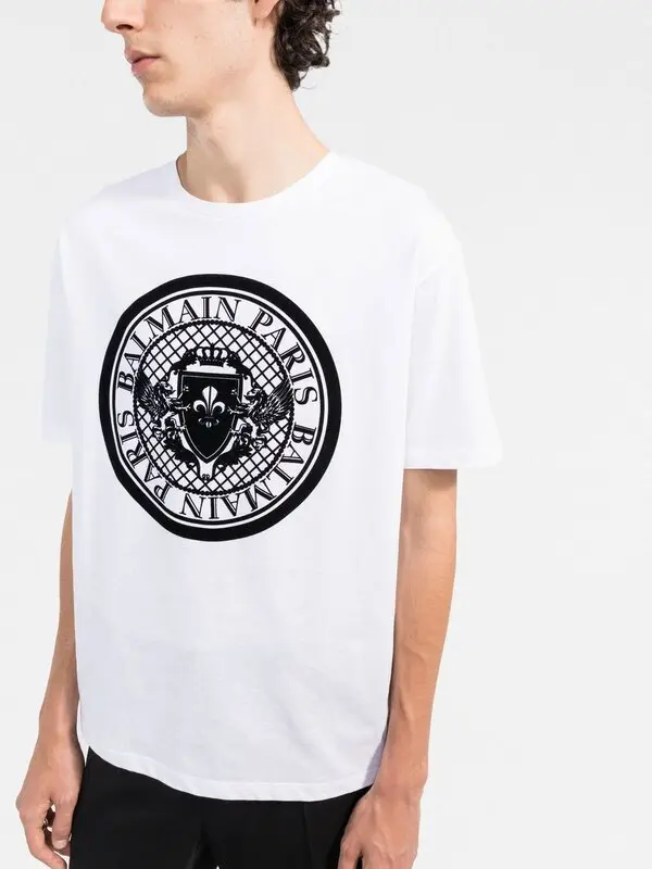 Balmain Logo-print Cotton T-shirt - White