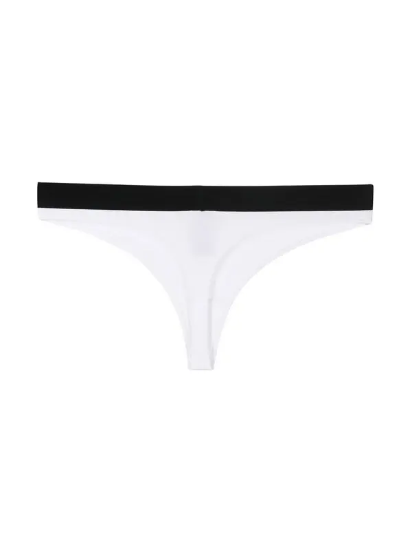 TOM FORD Logo-waistband Thong - White