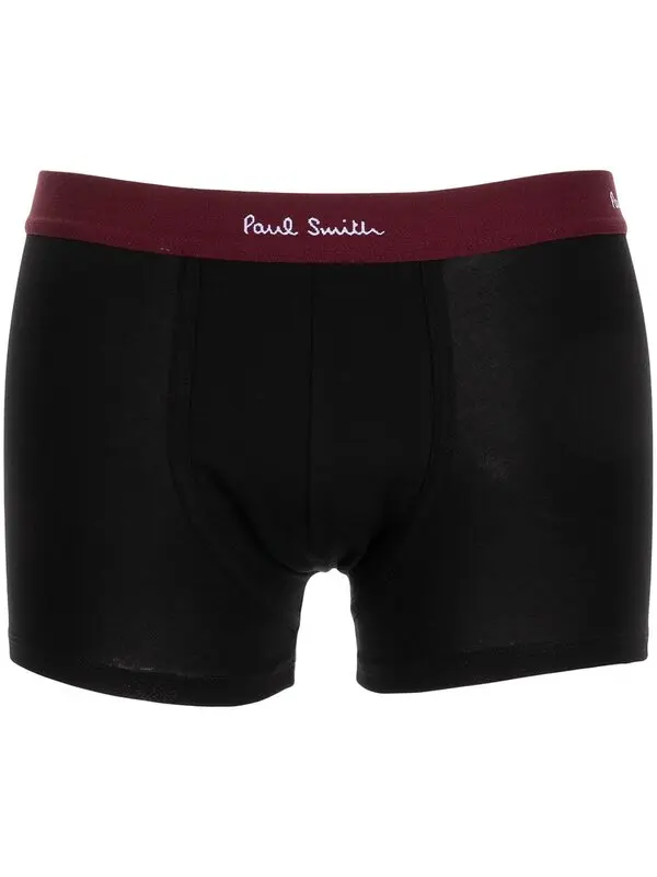 Paul Smith Logo-waistband Boxer Pack - Black