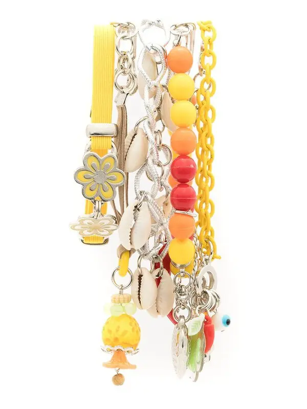 AMIR SLAMA Multi-chain Stack Bracelet - Multicolour