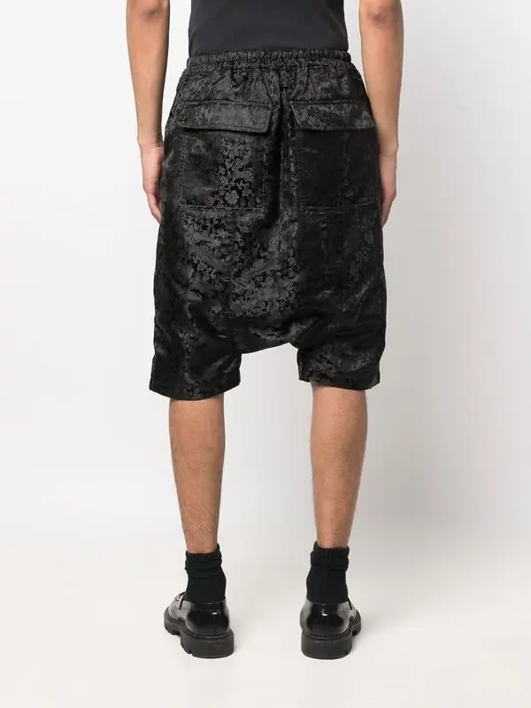 Junya Watanabe Botanical-print Drop-crotch Shorts