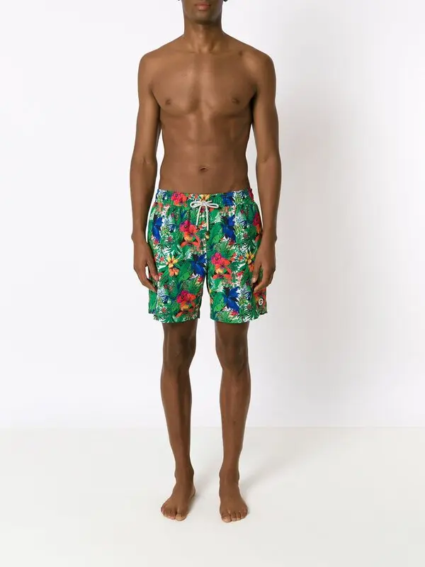 AMIR SLAMA Floral-print Swim Shorts