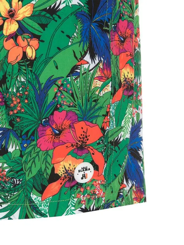 AMIR SLAMA Floral-print Swim Shorts