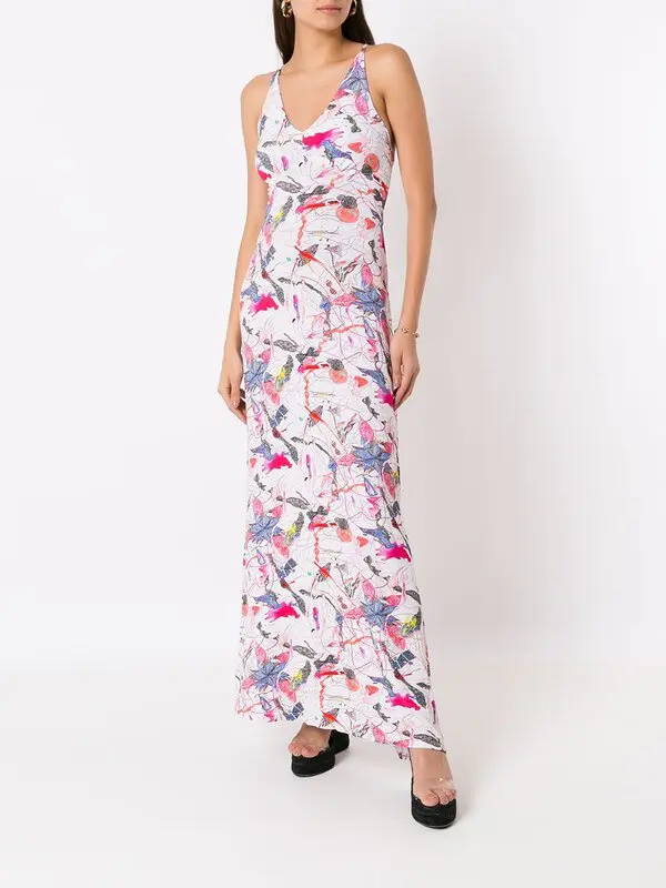 AMIR SLAMA Abstract-print Maxi Dress