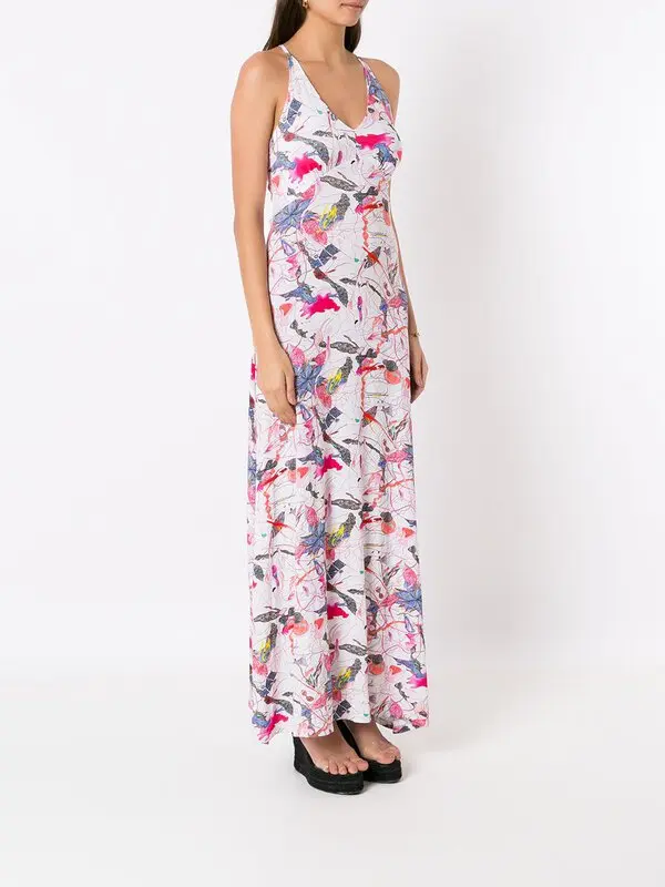 AMIR SLAMA Abstract-print Maxi Dress