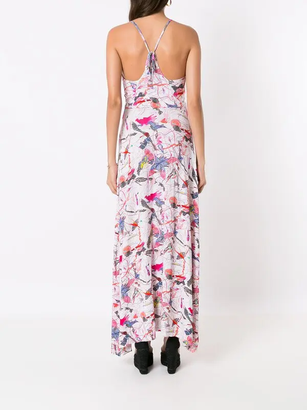 AMIR SLAMA Abstract-print Maxi Dress