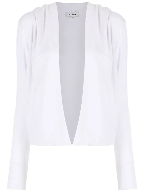 AMIR SLAMA Hooded Open-front Cardigan - White