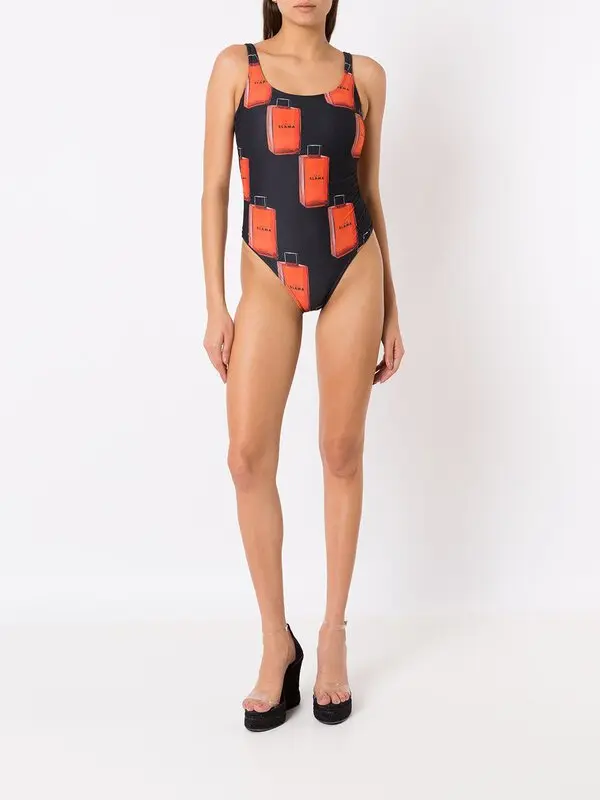 AMIR SLAMA Graphic Print One Piece Swimsuit