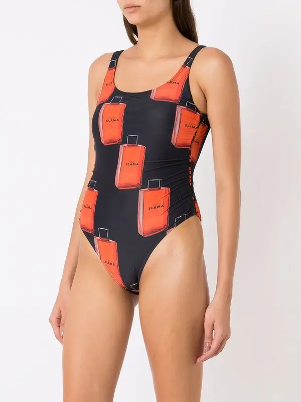AMIR SLAMA Graphic Print One Piece Swimsuit