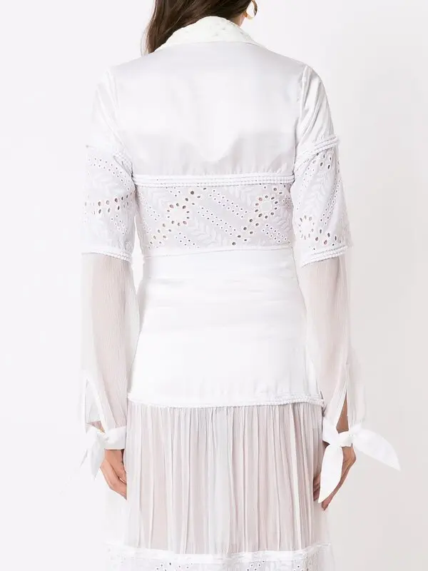 AMIR SLAMA Tie-front Cropped Shirt
