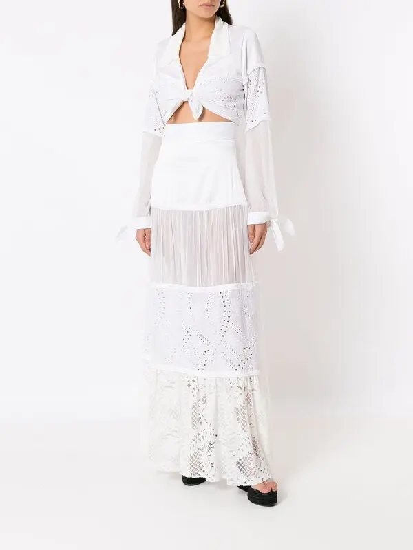 AMIR SLAMA Broderie Anglaise Full Skirt