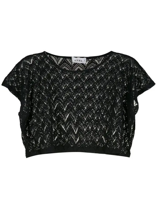 AMIR SLAMA Cropped Knitted Top
