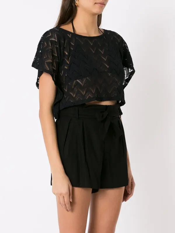 AMIR SLAMA Cropped Knitted Top