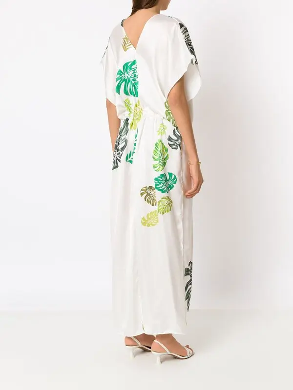 AMIR SLAMA Palm Leaf-print Beach Dress