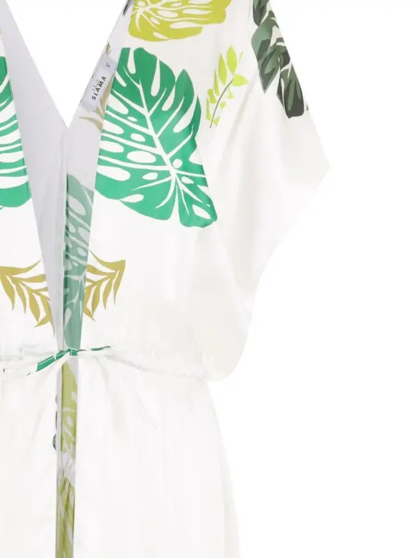 AMIR SLAMA Palm Leaf-print Beach Dress