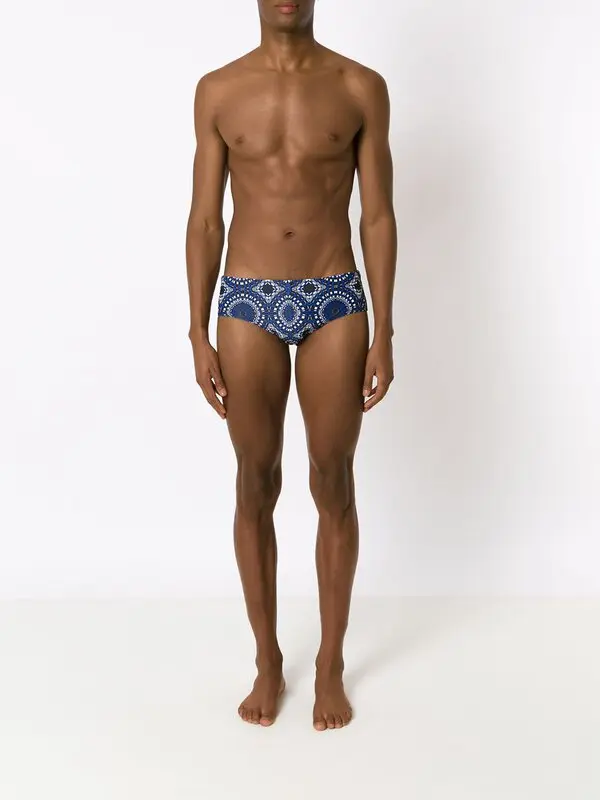 AMIR SLAMA Abstract-print Swimming Trunks