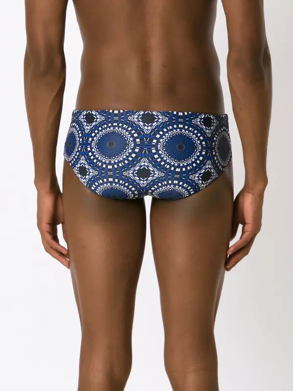 AMIR SLAMA Abstract-print Swimming Trunks