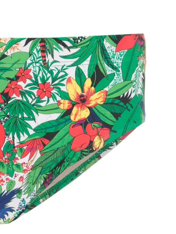 AMIR SLAMA Floral-print Swim Trunks