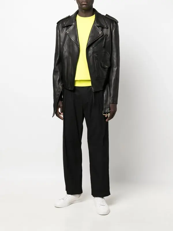 Loewe Belted Leather Biker Jacket