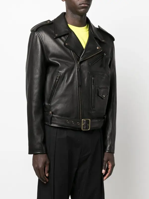 Loewe Belted Leather Biker Jacket