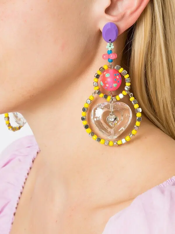 AMIR SLAMA Heart-motif Drop Earrings