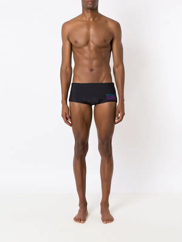 AMIR SLAMA Logo-print Swim Trunks