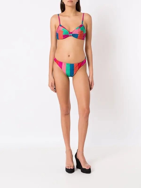 AMIR SLAMA Patchwork Print Bikini