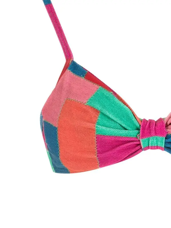AMIR SLAMA Patchwork Print Bikini