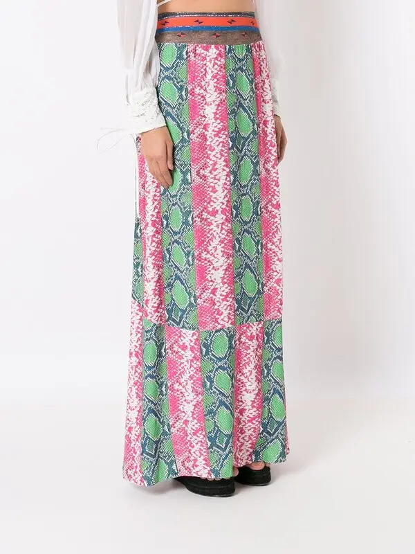AMIR SLAMA Patchwork Panelled Maxi Skirt