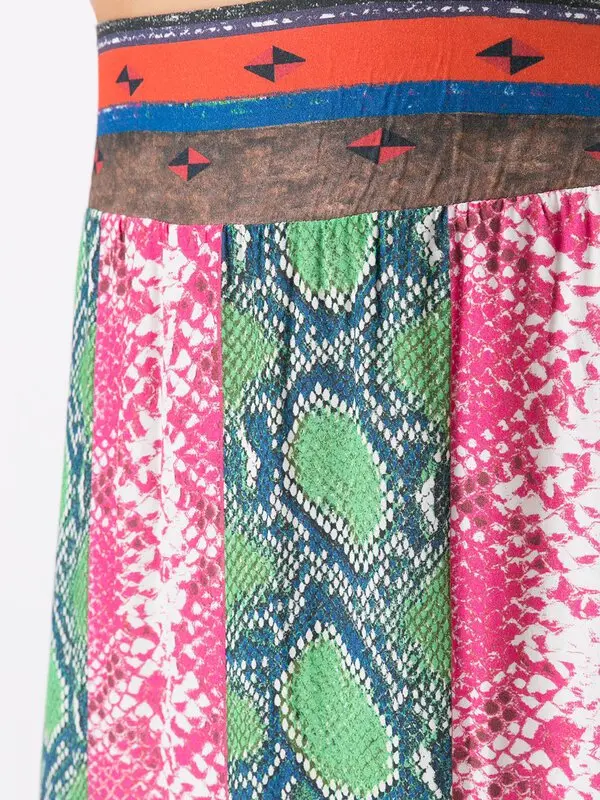 AMIR SLAMA Patchwork Panelled Maxi Skirt