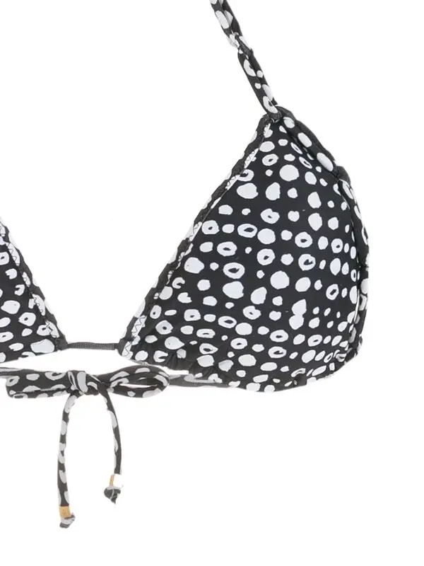AMIR SLAMA Polka Dot-print Triangle Bikini
