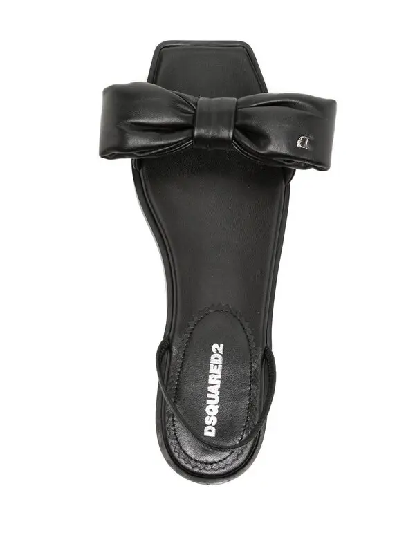 Dsquared2 Leather Bow Sandals