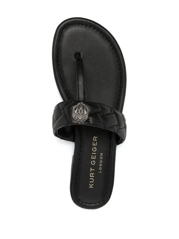 Kurt Geiger Kensington Flat Sandals - Black
