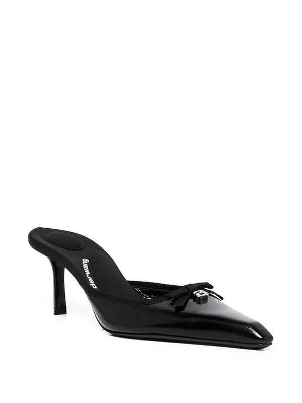 Alexander Wang Viola Bow-embellished Crystal-detail Mules