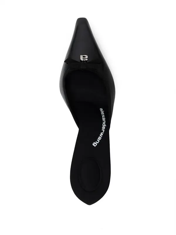 Alexander Wang Viola Bow-embellished Crystal-detail Mules