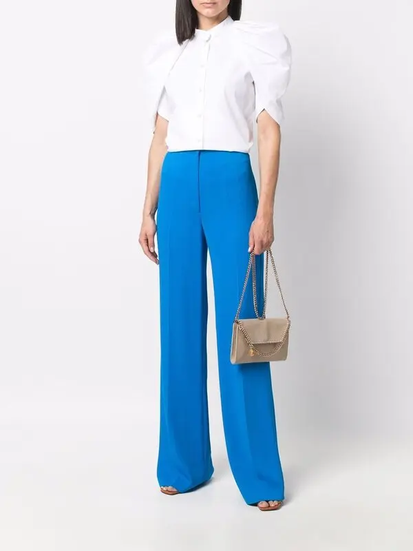 Stella McCartney High-waisted Wide Leg Tailored Trousers - Blue