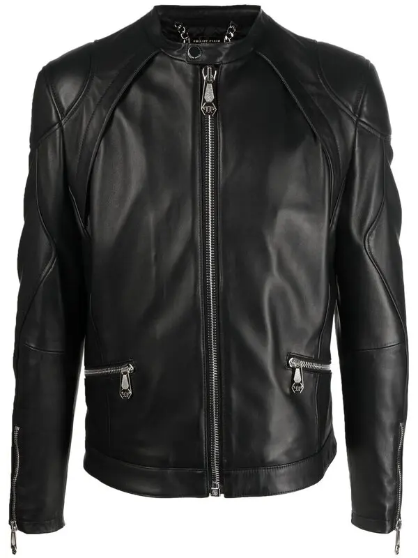Philipp Plein Zip-through Biker Jacket