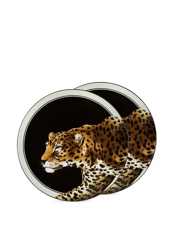 Dolce & Gabbana Leopard-print Porcelain Dinner Plates
